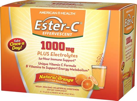American Health Ester C Effervescent Packets 21 Count Health And Household