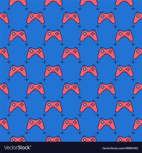 red game controller gamepad controlling device vector image