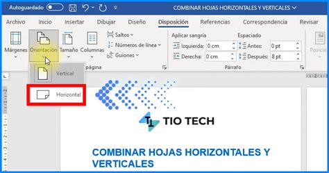 Como Combinar Hojas Horizontales Y Verticales En Un Mismo Documento En Word