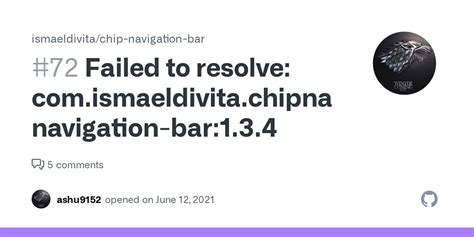 failed to resolve com ismaeldivita chipnavigation chip navigation bar 1 3 4 · issue 72