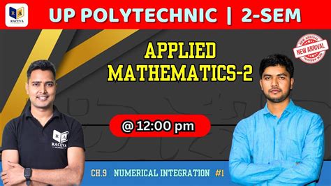 Applied Maths Ii Up Polytechnic 2nd Semester Applied Math Ch9 Part 1 Youtube