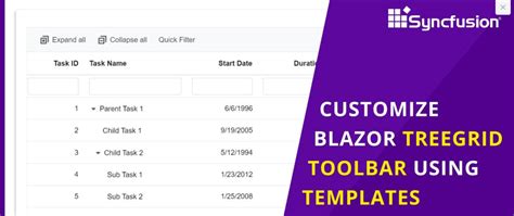 Customize Blazor TreeGrid Toolbar Using Templates DEV Community