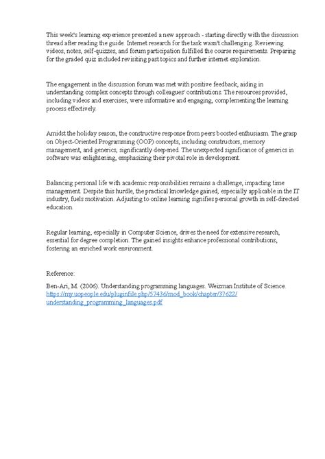 Learning Journal Unit 6 Cs 4402 This Weeks Learning Experience Presented A New Approach