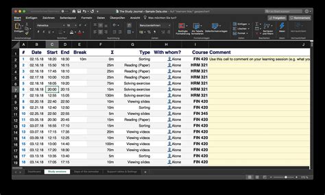 Excel Study Tracker Excel Study Planner Babe Exam Prep Etsy