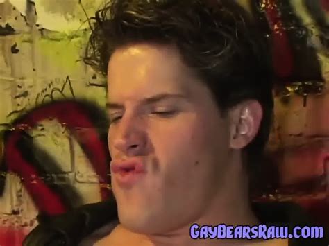 Hardcore Gay Bear Sucks Stud Cock