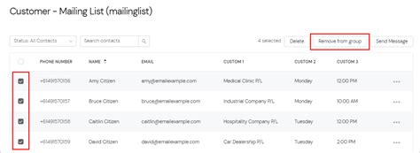 Adding And Removing Contacts From Lists Sinch Messagemedia