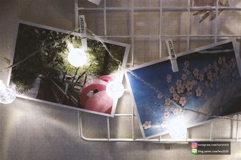 다이소 나무집게로 폴라로이드 사진 인테리어하기~ 네이버 블로그