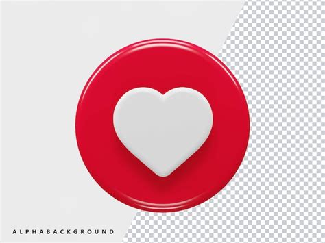 Premium Psd Love React 3d Realistic Icon