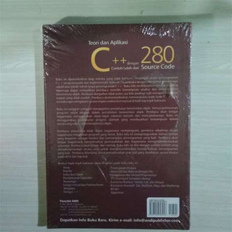 Teori Dan Aplikasi C Dengan Contoh 280 Source Code Cd Lazada