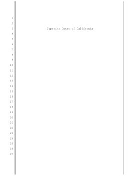 Printable Superior Court Of California Legal Pleading Paper Legal