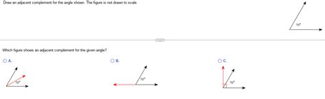 Draw An Adjacent Complement For The Angle Shown The Figure Is Not