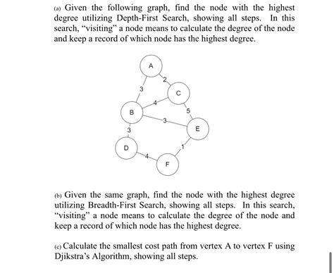 solved a ﻿given the following graph find the node with