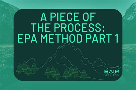 A Piece Of The Process Epa Method 1 Part 1