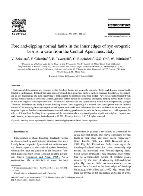 Pdf Foreland Dipping Normal Faults In The Inner Edges Of Syn Orogenic Basins A Case From The