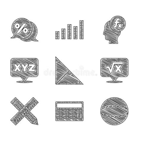 Set Angle Bisector Of A Triangle Geometric Figure Sphere Square Root X Glyph Crossed Ruler