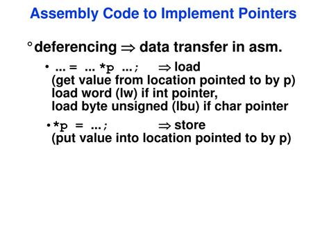 Ppt Cs231 Assembly Wrapup Pointers Revisited Powerpoint Presentation