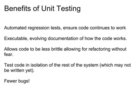 Unit Testing Fundamentals Ppt