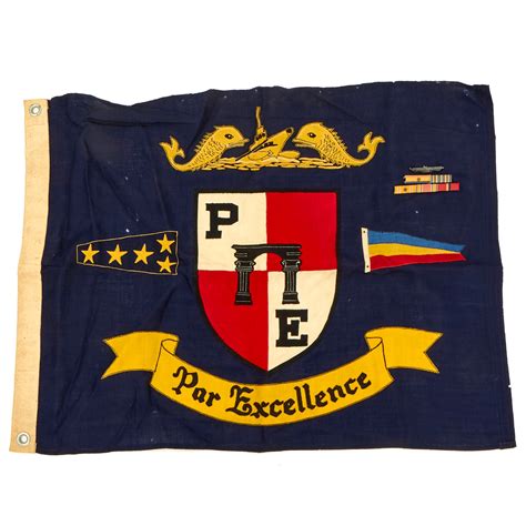 Original Us Wwii Balao Class Submarine Uss Parche Ss 384 Battle Fl