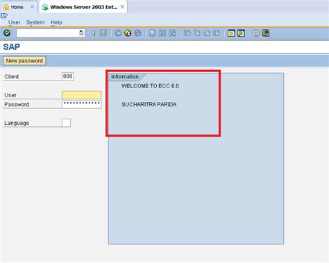 how to display logon message sapcodes