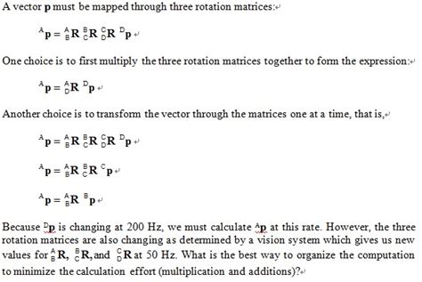 Solved A Vector P Must Be Mapped Through Three Rotation