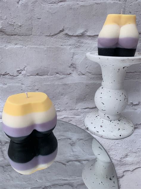 large non binary curvy booty bottom candle pride candle non etsy