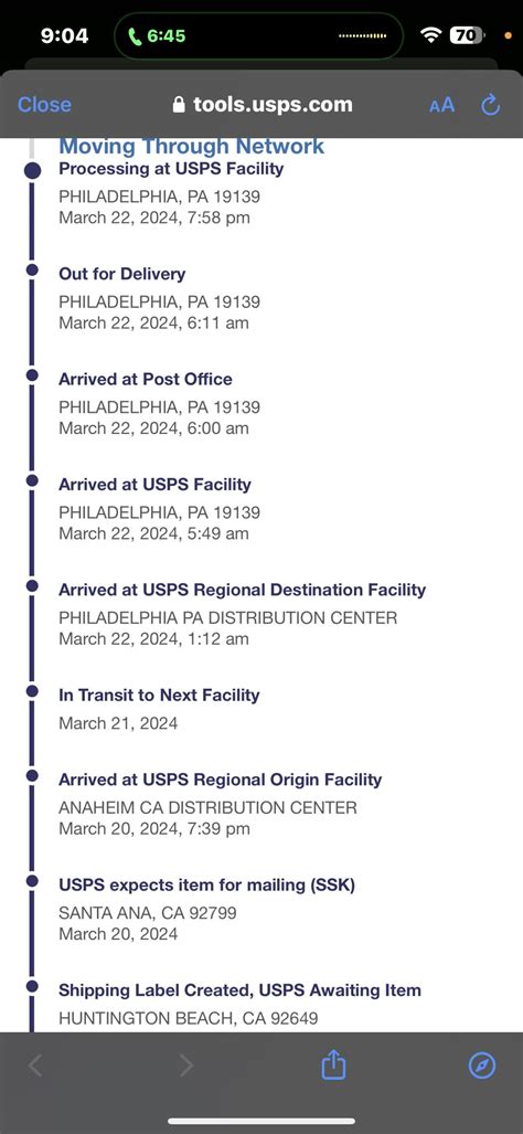 Out For Delivery To Now Processing At Usps Facility Ruspscomplaints