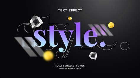 Premium Psd Geometric Shapes Text Effect Premium Psd Geometric Shapes Text Effect