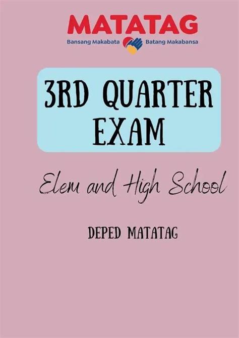 Deped Open Educational Resources Oer Ready To Print 𝟑𝐫𝐝 𝐐𝐮𝐚𝐫𝐭𝐞𝐫 𝐄𝐱𝐚𝐦 𝐰 𝐓𝐨𝐬 𝐚𝐧𝐝 𝐀𝐧𝐬𝐰𝐞𝐫 𝐊𝐞𝐲