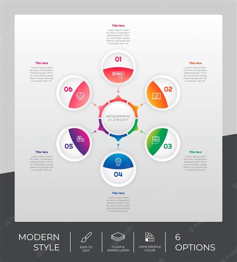 Premium Vector 6 Steps Of Modern Infographic Vector Design With Square Object For Marketing