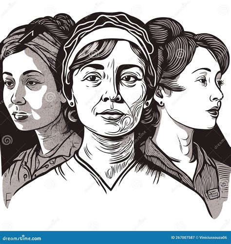 Group Of Adult Women Illustrating International Women S Day With Fictional Characters Stock