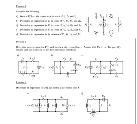 Solved Determine An Expression For V And V In Terms Of The Chegg Com
