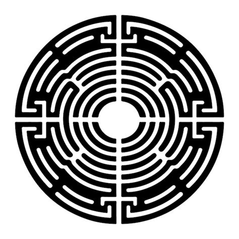 Premium Vector Abstract Circular Maze Background