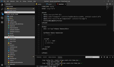 Github Clydedz Clymate Vscode Theme Clymate Themes Is A Collection Of Themes For Vs Code