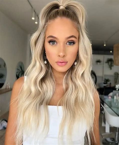 Platinum Blonde Hair Tan Skin