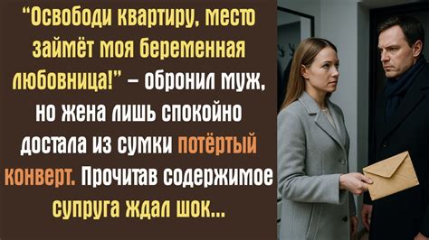 “Освободи квартиру место займёт моя беременная любовница ” обронил муж но жена лишь спокойно