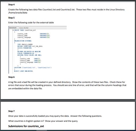 Solved Lab Exercise 10 External Tables External Tables Allow
