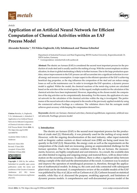 pdf application of an artificial neural network for efficient