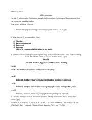Apa Assignment Docx February APA Assignment Use The Th Edition Of The Publication