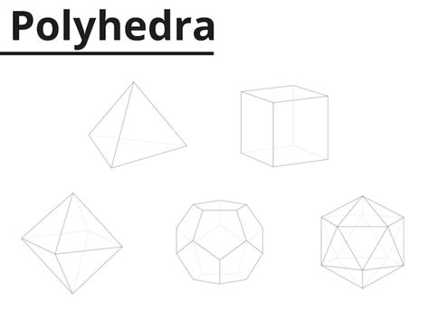 Premium Vector Structure Of Different Polyhedra Geometry