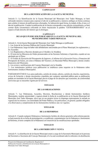 Proyecto De Ordenanza De Publicacion2 Pdf