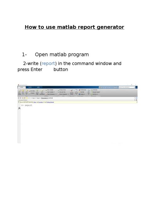 Matlab Report Generator Library Computing Portable Document Format