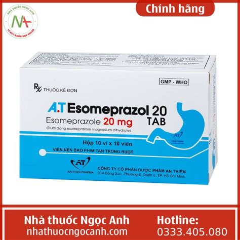 Thuốc At Esomeprazol 20 Tab Có Tác Dụng Gì Giá Bao Nhiêu Mua ở đâu