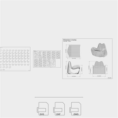 Parametric Armchair Router Cut Files Cnc Files For Etsy