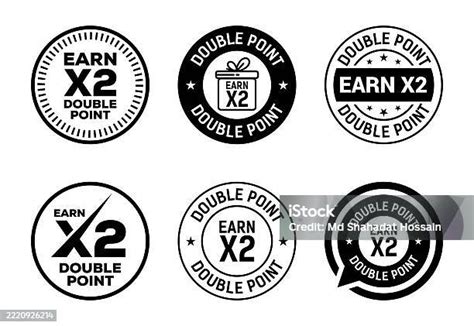 X2 더블 포인트 아이콘 세트 디자인을 획득하십시오 흰색 배경에 검은색 프로모션을 위한 X2 기호 기호 획득 3차원 형태에 대한 스톡 벡터 아트 및 기타 이미지 Istock