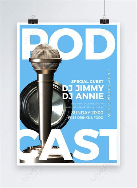 마이크 스피커 팟캐스트 쇼 포스터 이미지 사진 466825087 무료 다운로드