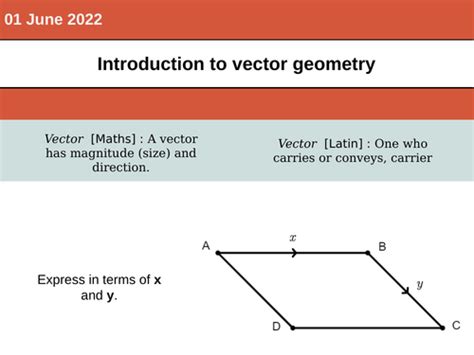 Introduction To Vector Geometry Teaching Resources