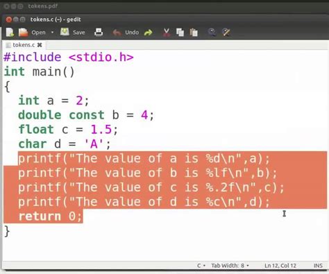 Tutorial On Tokens In C And C English Youtube