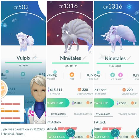 Evolving Vulpix Into Ninetales Pokemon Go Evolutions Vulpix Pok Mon
