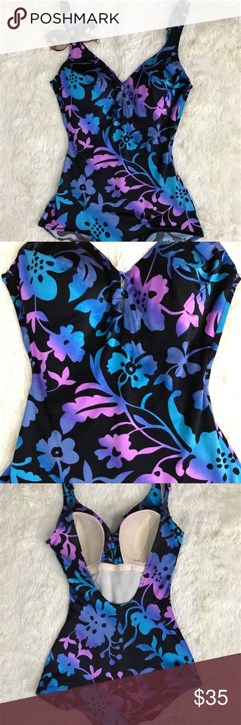 60s70s Roxanne Floral Swimsuit Floral Swimsuit Swimsuits Floral