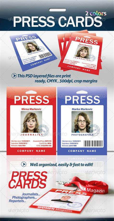 Blank Press Pass Template At Genlondonblog Blog